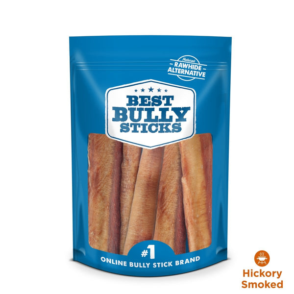 6-Inch Thick Hickory Smoked Bully Stick 6 Pack - Best Bully Sticks